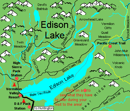 Edison Lake Area Map
